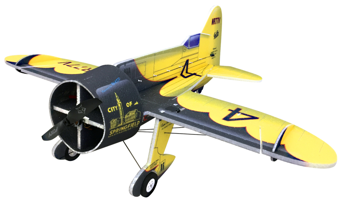 RC factory - Gee Bee gelb/schwarz 8mm EPP - 800mm - RC-Modellbau Shop