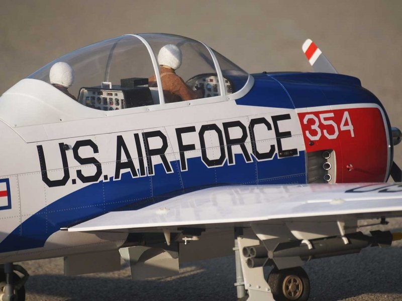 VQ Model - T-28 Trojan US Air Force weiß - 1770mm - RC-Modellbau Shop