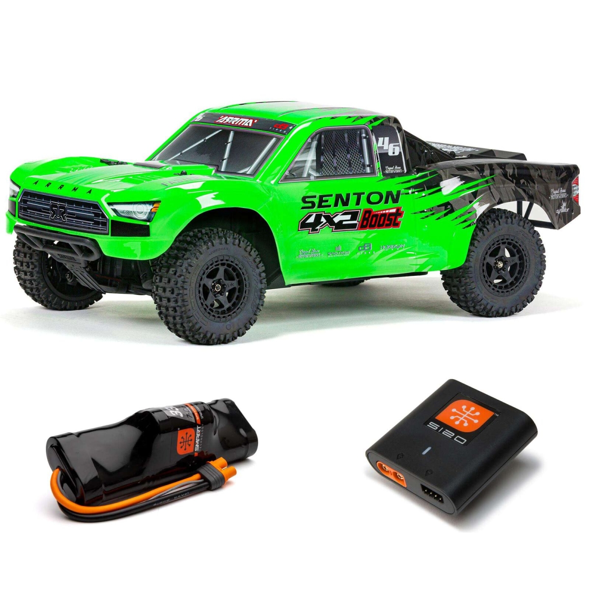 Arrma - Senton Boost 4X2 550 Mega 2WD SC Smart grün/schwarz - 1:10 - RC ...
