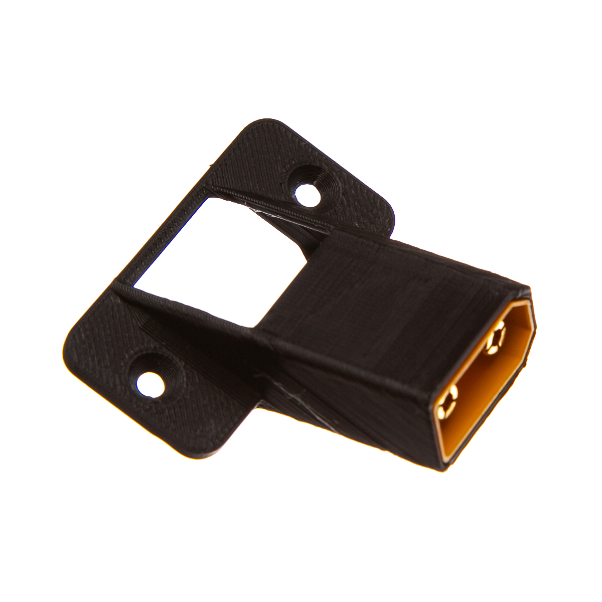3D Print Lab - mounting frame for XT90 connector 30° horizontal