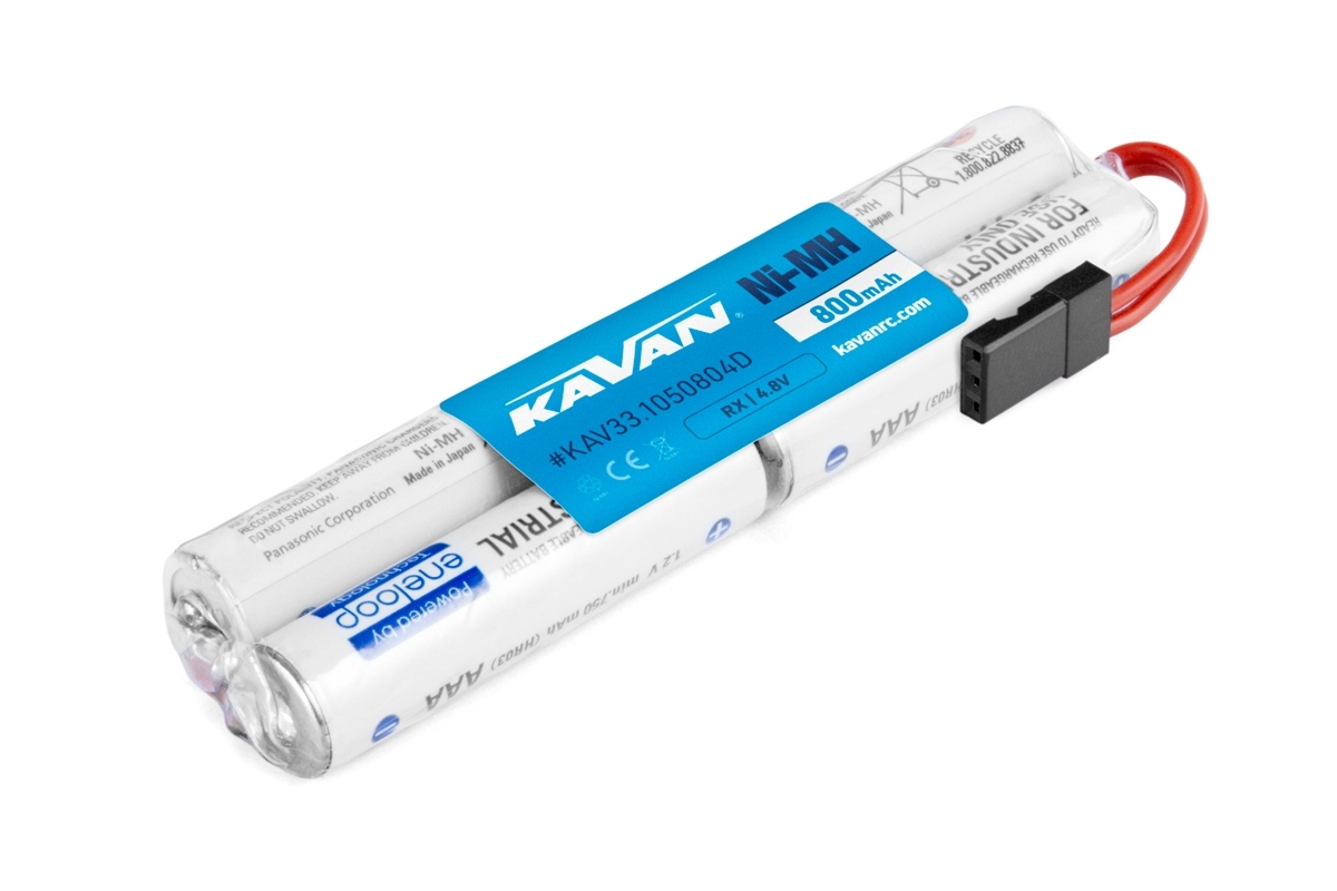 Kavan - 4.8V 800 AAA ENELOOP Sanyo RX 4-Zellen-Empfängerpack (lang) - RC-Modellbau Shop