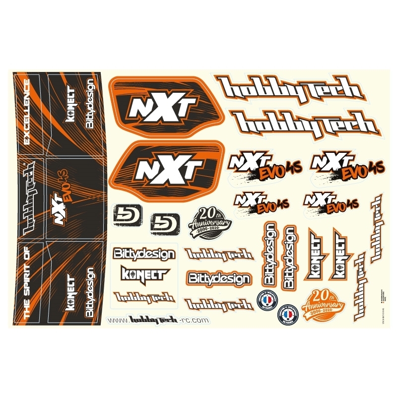 Hobbytech - SPIRIT NXT EVO4S STICKERS SHEET - RC-Modellbau Shop