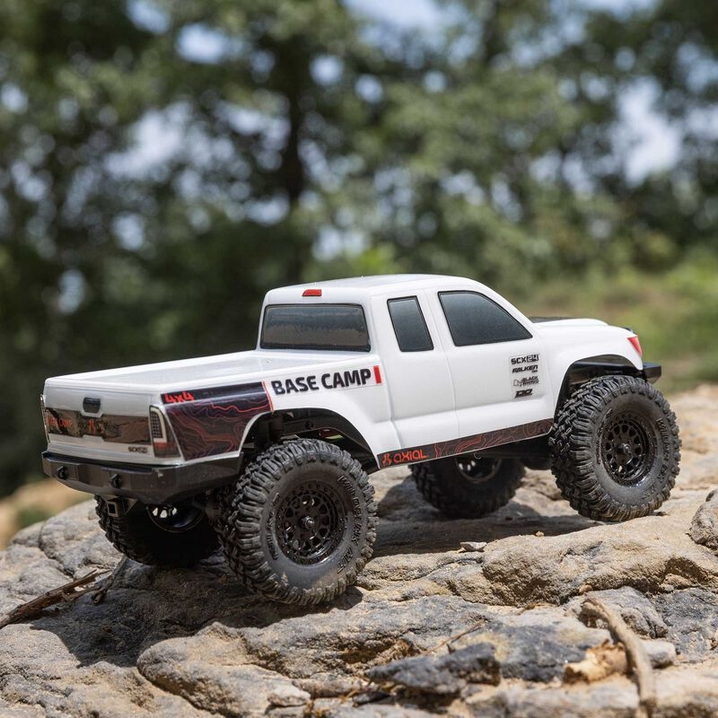 Axial - 1/24 SCX24 Base Camp 4WD Rock Crawler Brushed RTR with Battery ...