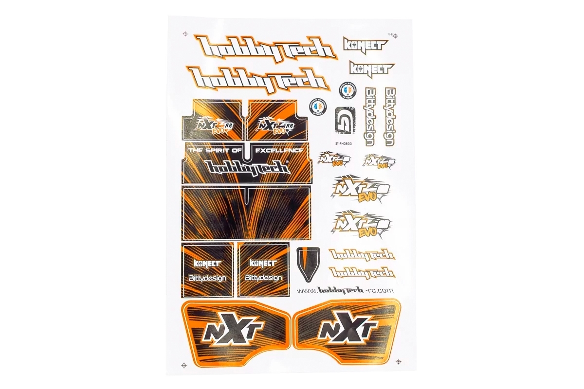 Hobbytech - SPIRIT Orange NXT EVO RR stickers sheet (IM-STICK-NXT-EVORR ...